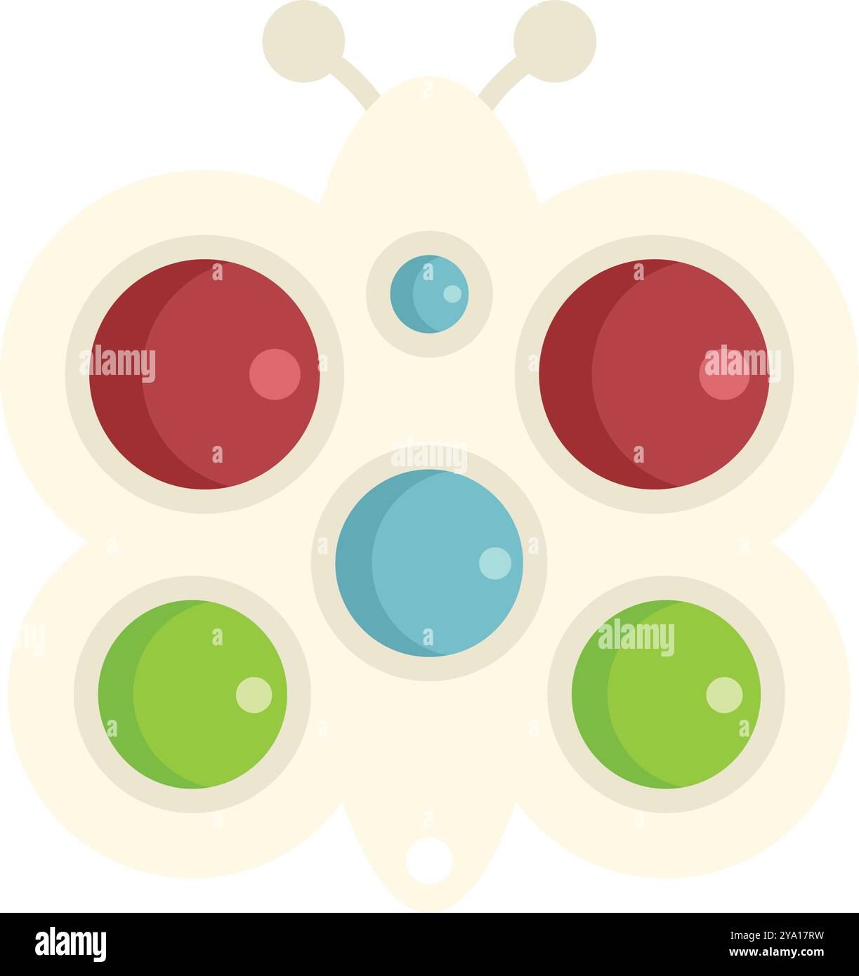 Colorful antistress sensory toy with buttons generating a popping sound ...