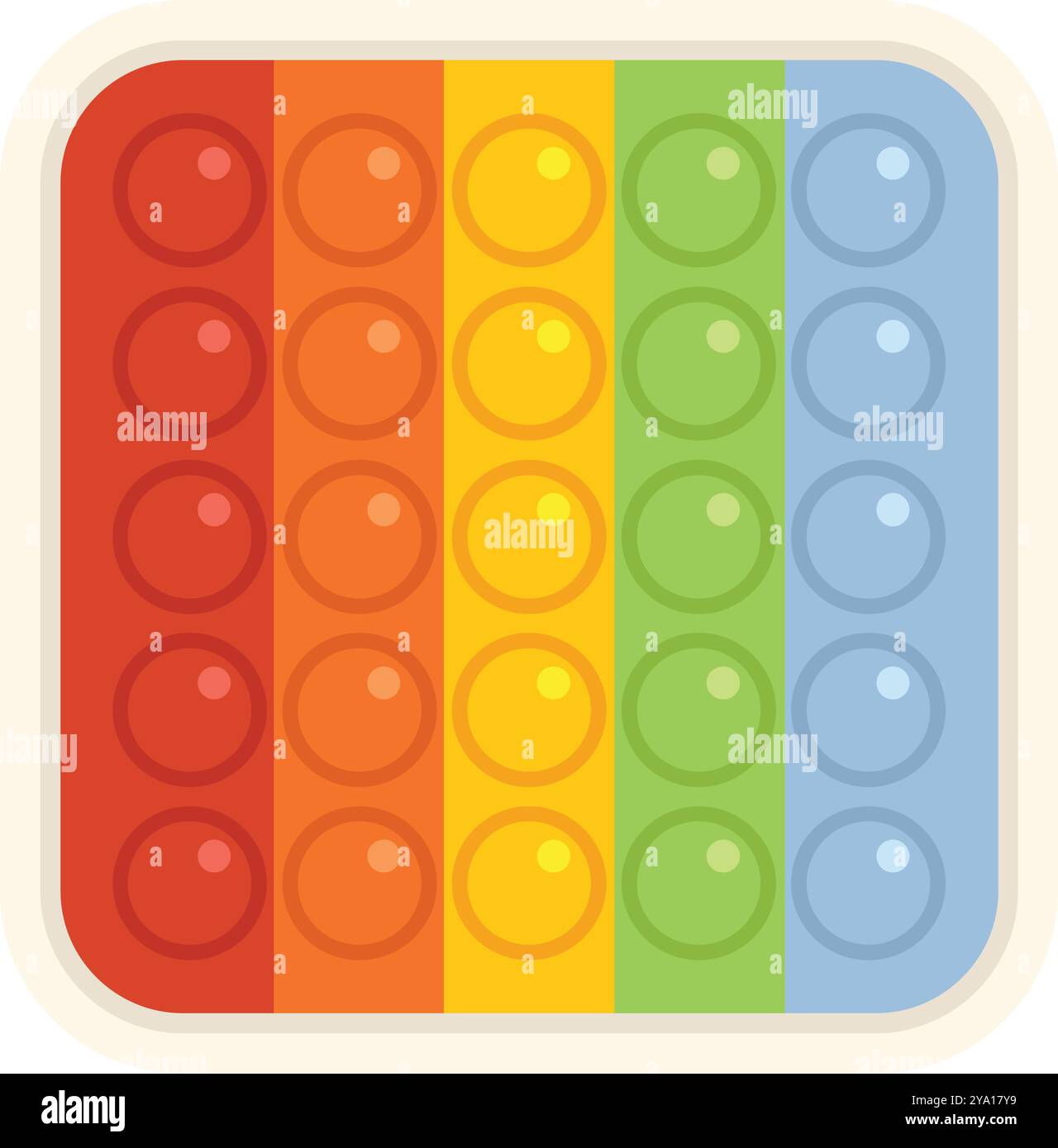 Rainbow colored pop it fidget toy providing calming sensory activity ...