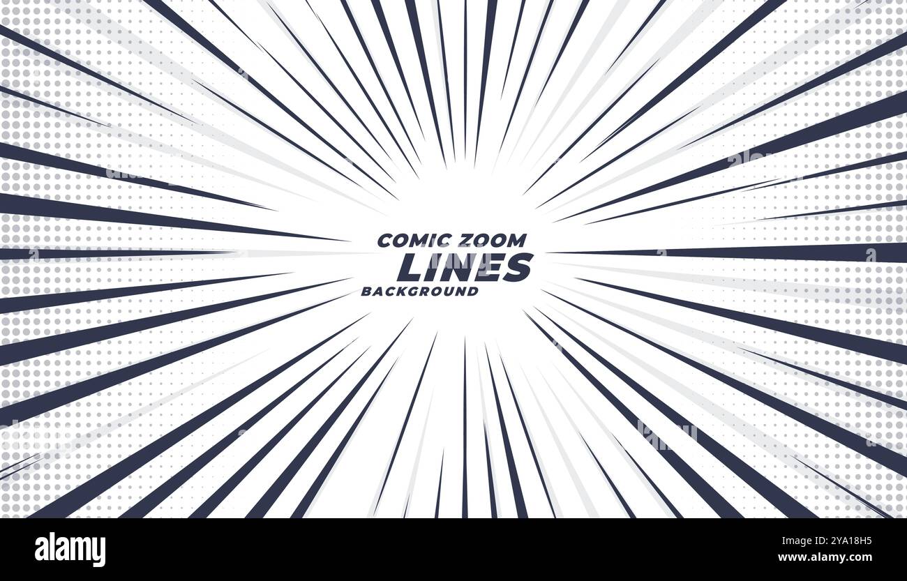 halftone style comic anime super lines expression white banner vector ...