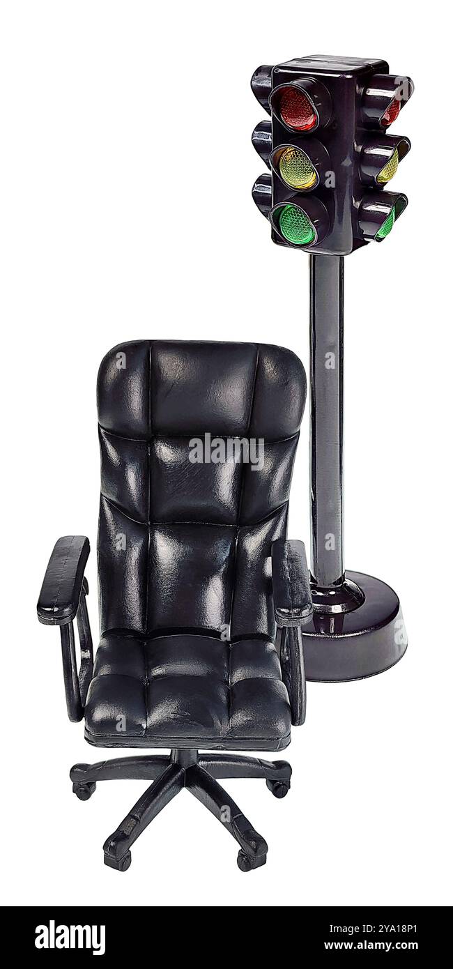 Executive office chair with arm rests front view for sitting with a ...