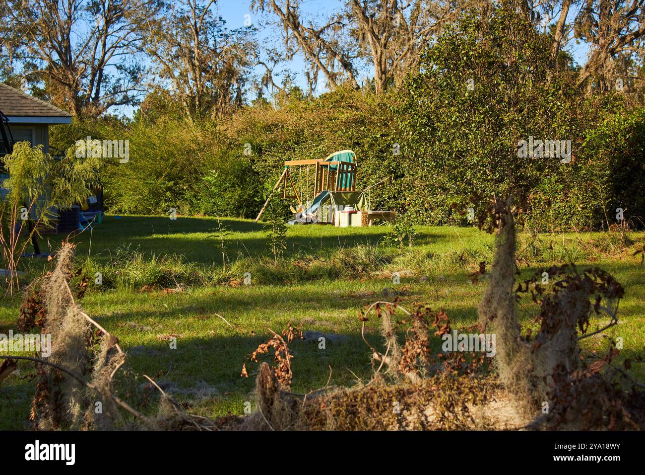 Cleaning up after Hurricane Helene in Lakeland, Georgia USA Stock Photo ...