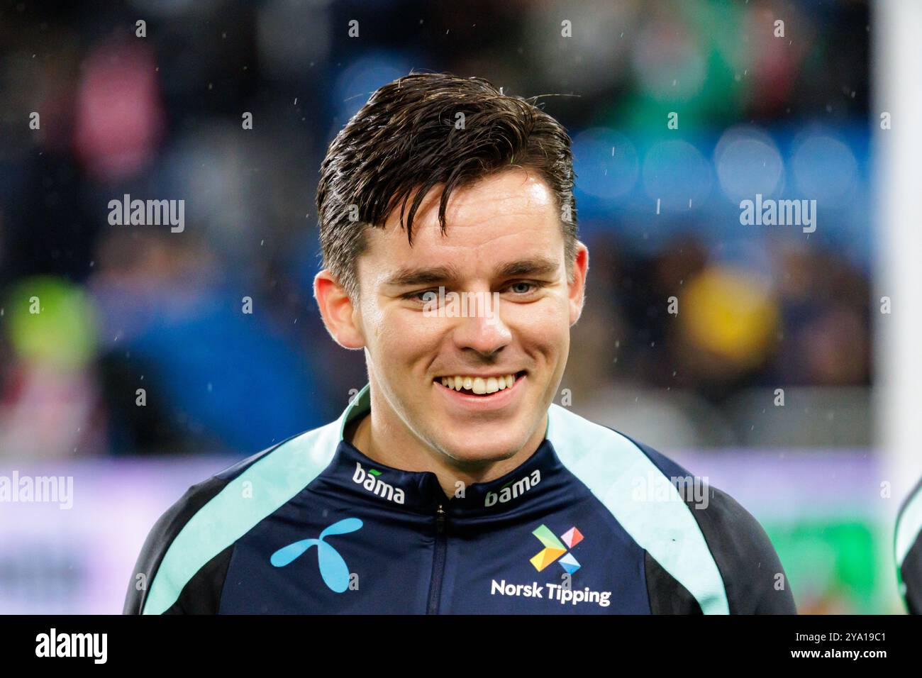 Oslo, Norway. 10th, October 2024. Hugo Vetlesen of Norway is warming up ...