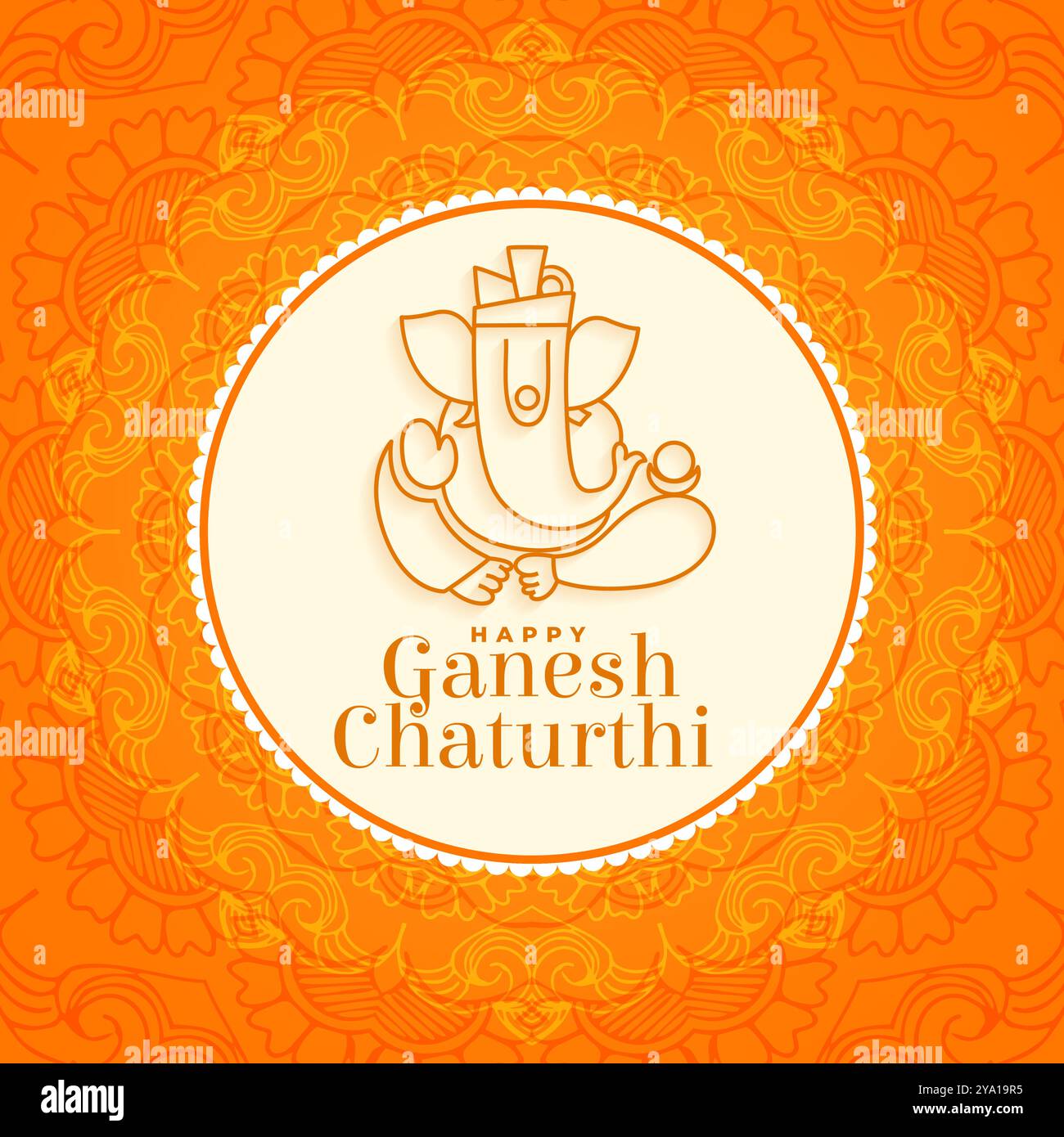 happy ganesh chaturthi religious background with lord ganpati vector ...