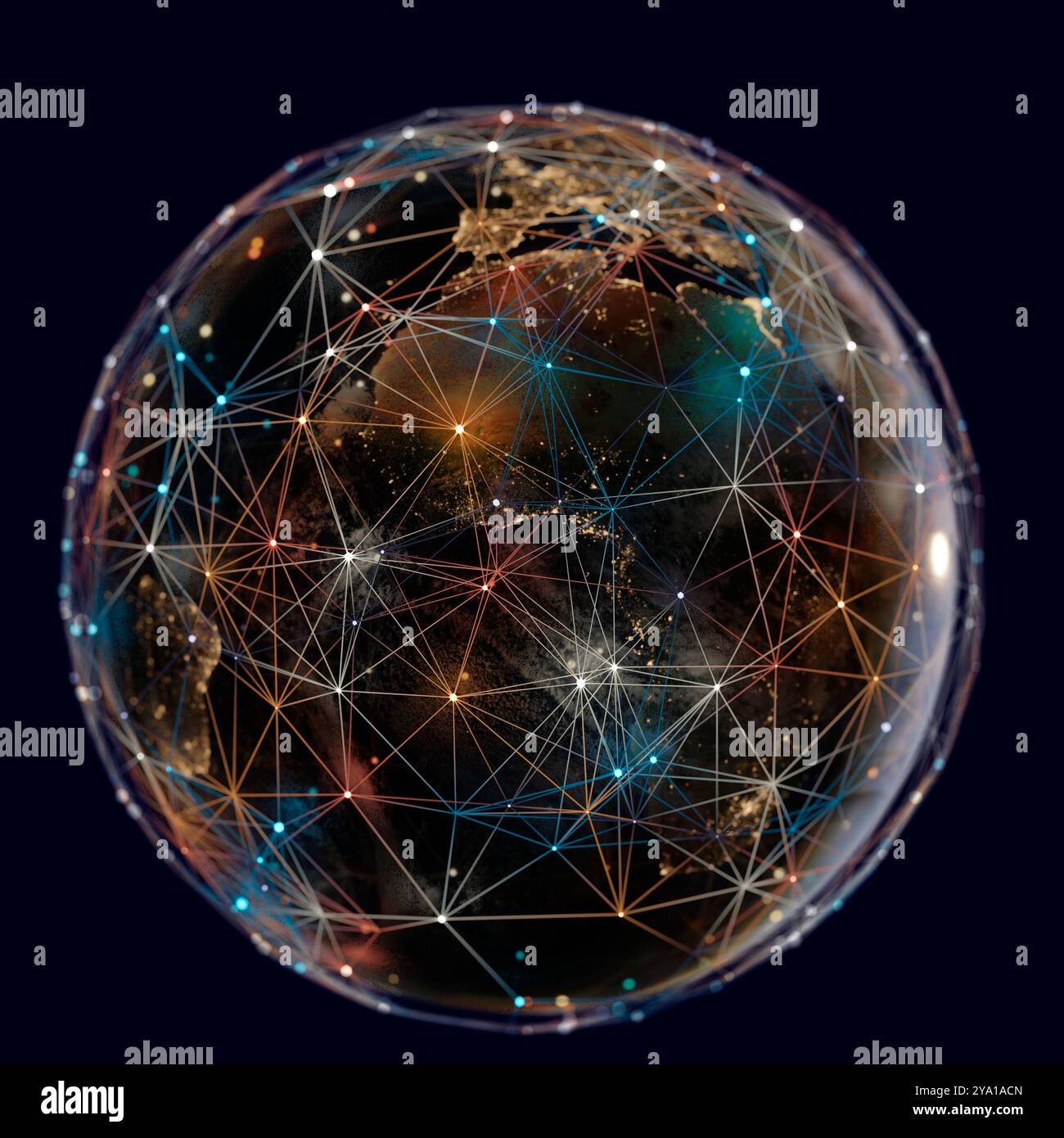 Global connections, conceptual illustration Stock Photo - Alamy