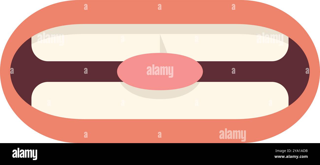 This cartoon mouth is biting down with its teeth showing Stock Vector ...