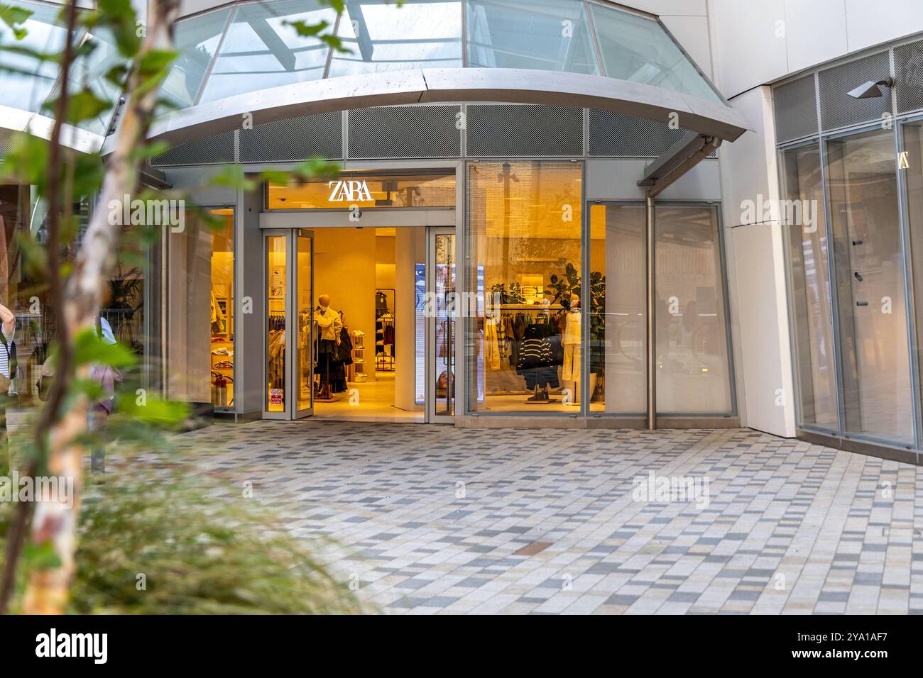 London, UK- September 19, 2024: Zara brand retail shop entrance and ...