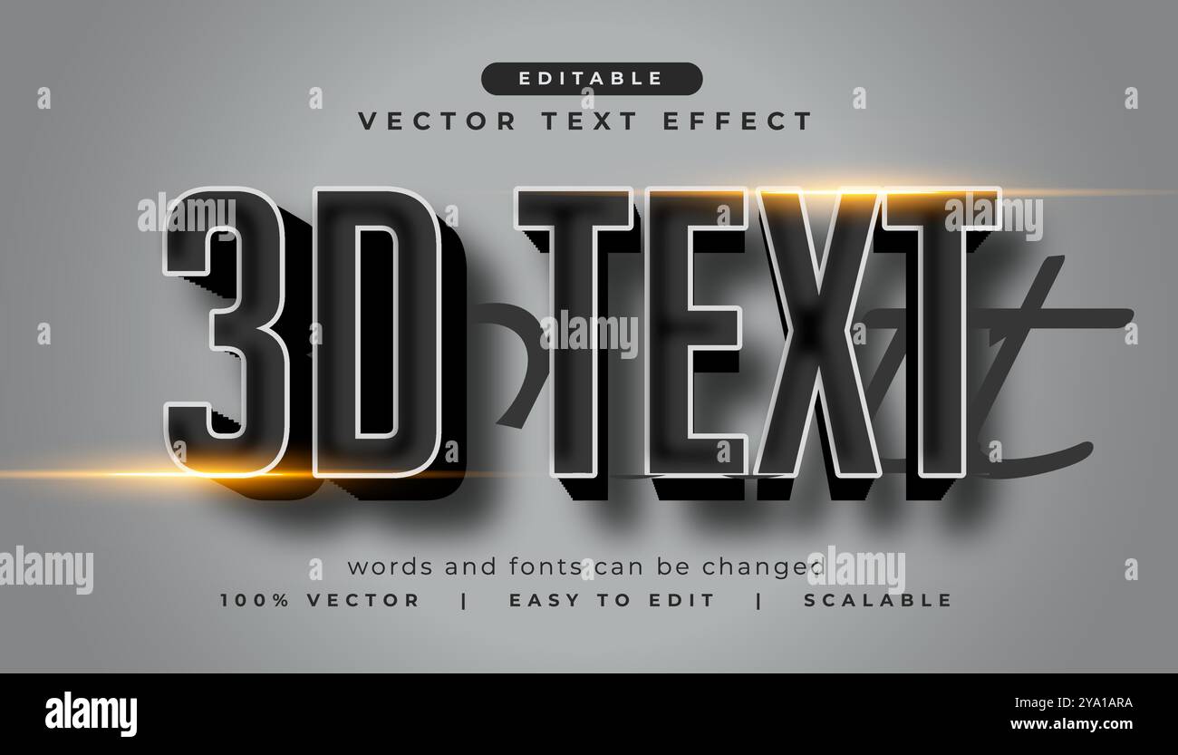 3d outline typeface text hi-res stock photography and images - Alamy