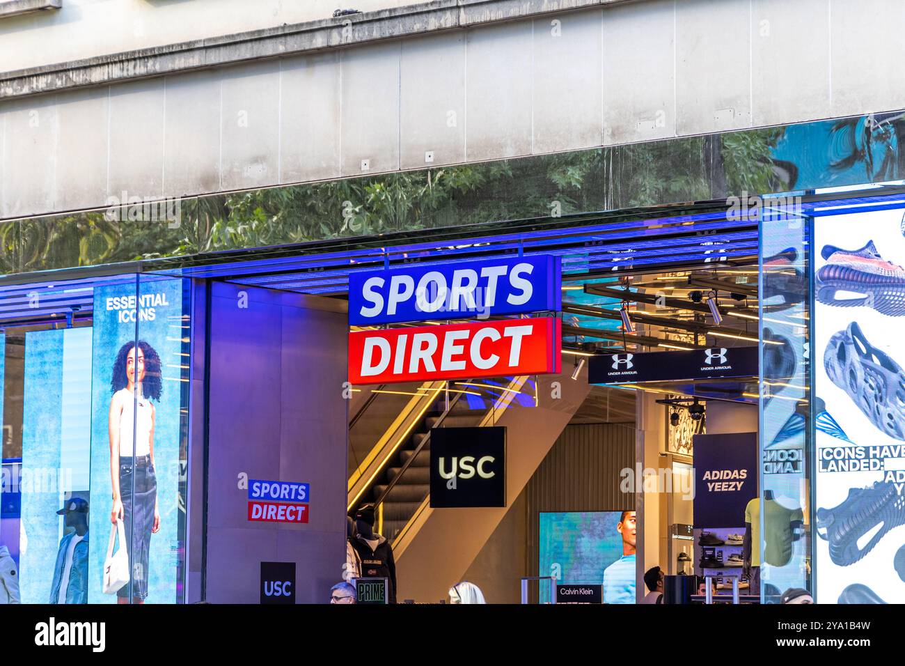London, UK- September 19, 2024: Sports Direct Storefront. Urban Retail ...