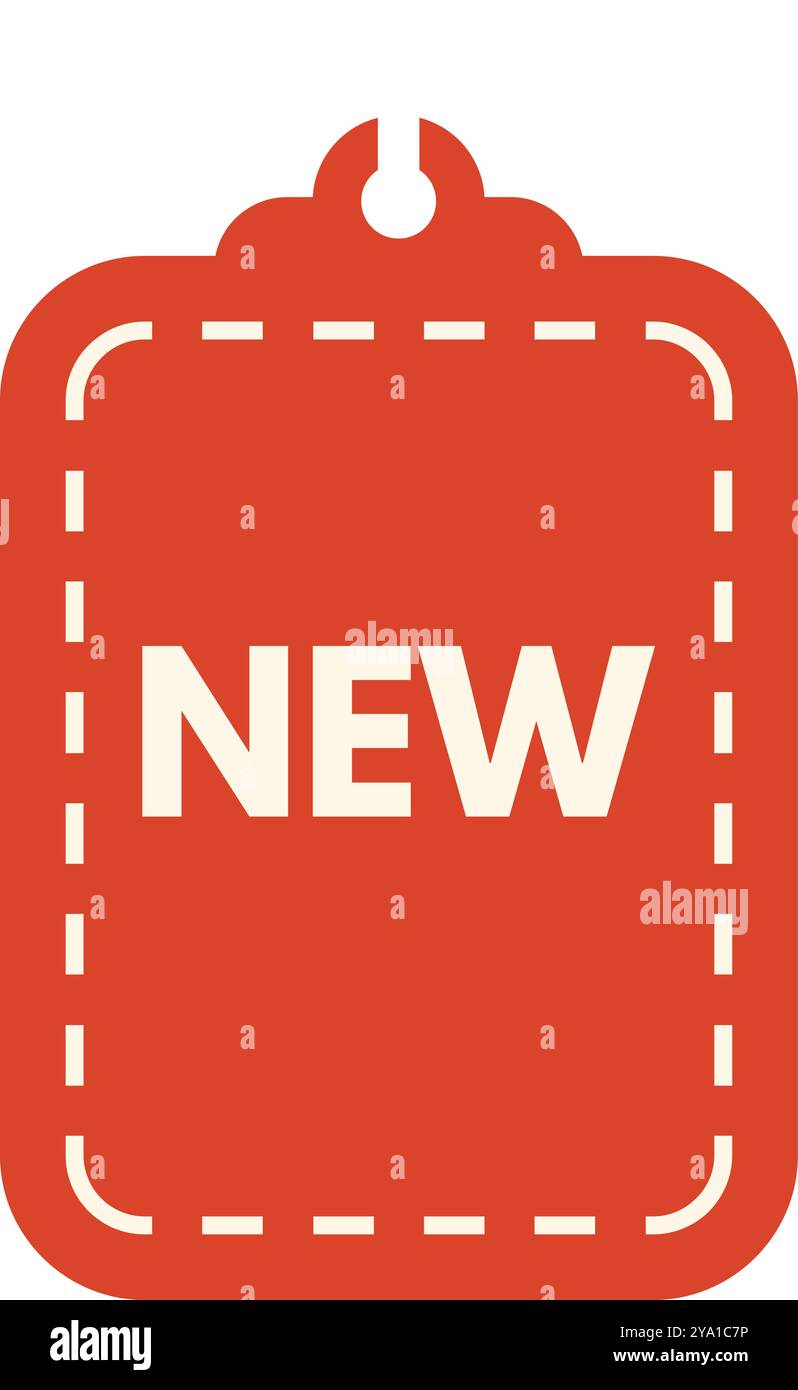Red price tag is hanging, indicating something is new Stock Vector ...