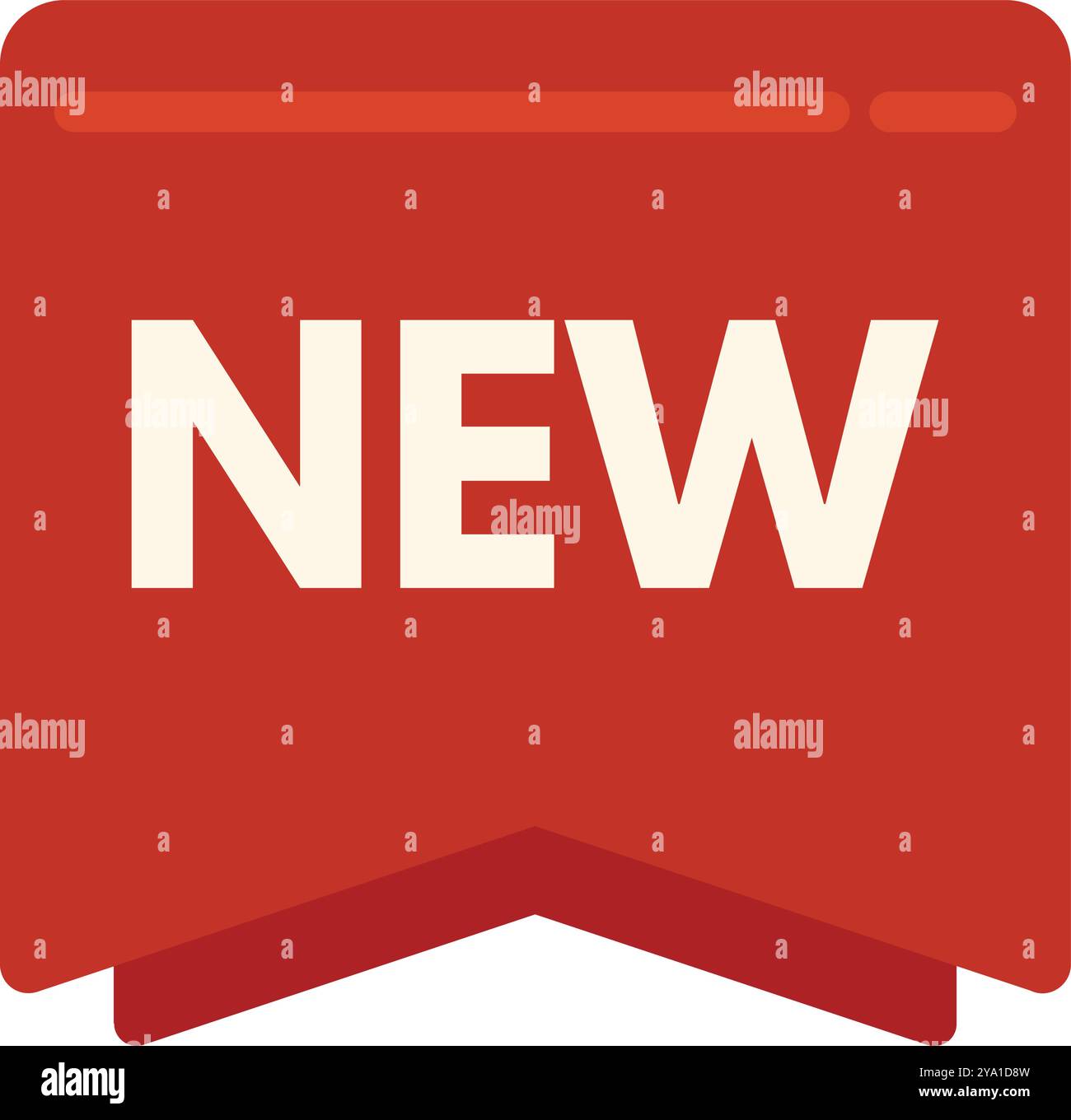 Red ribbon banner showing new items or products available for sale ...