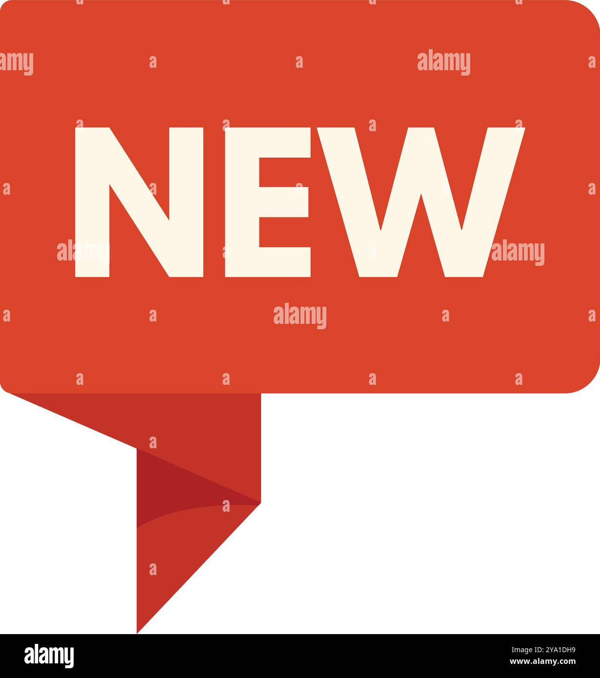 Red new announcement ribbon banner pointing right Stock Vector Image ...