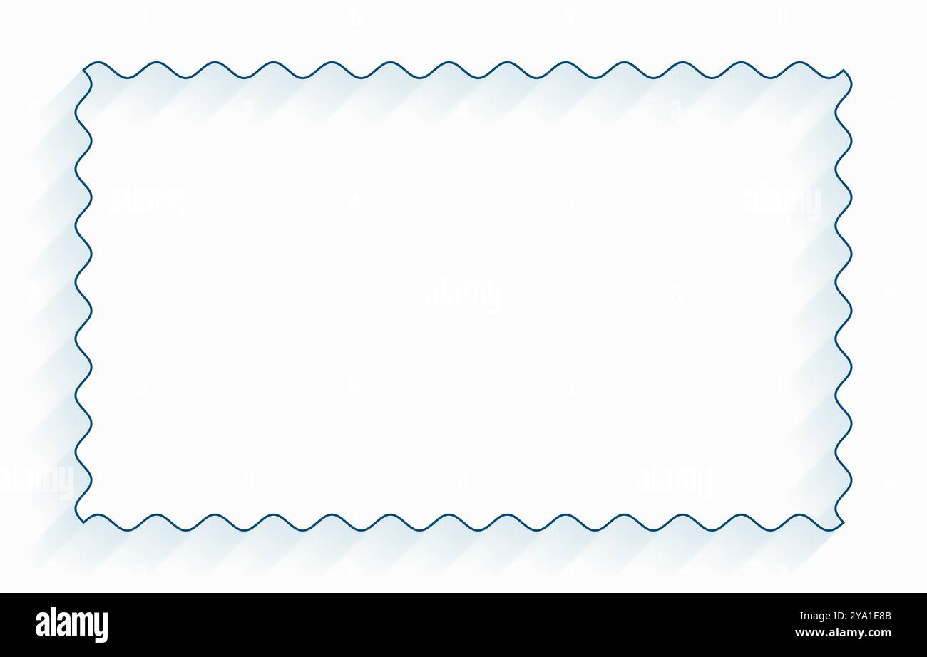 minimal and empty curvy zigzag frame with text space vector Stock ...