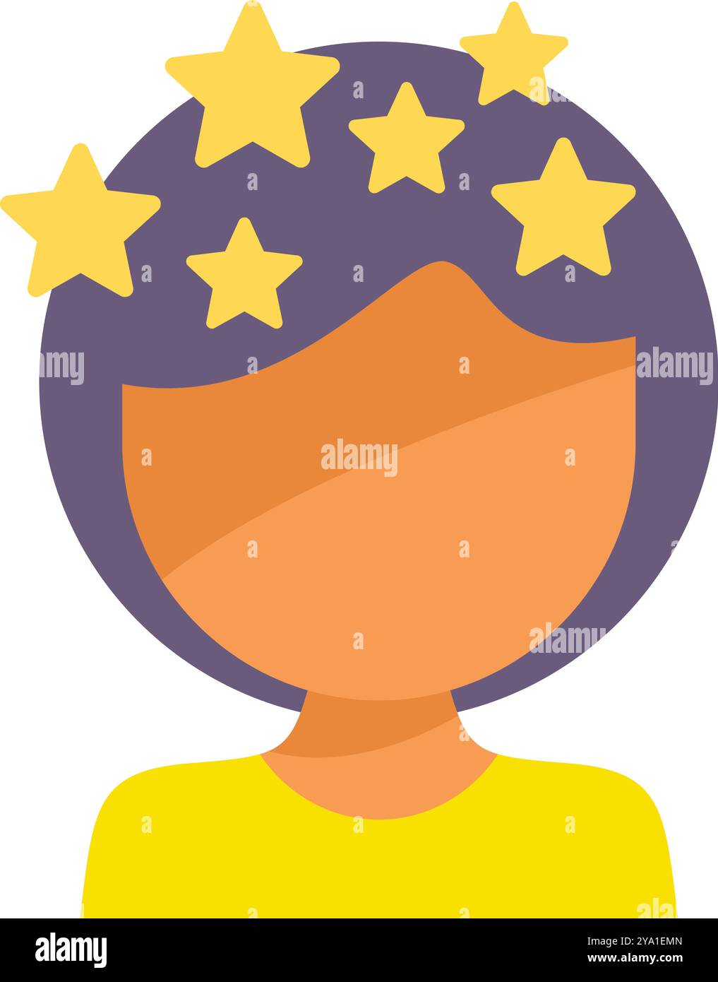 Woman feeling dizzy with stars spinning around head, vertigo and dizziness concept Stock Vector ...