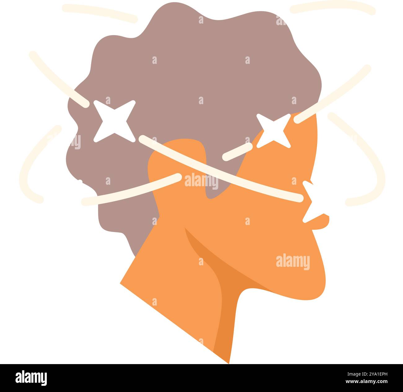 Young man feeling dizzy with suffering from vertigo feeling sick vector ...