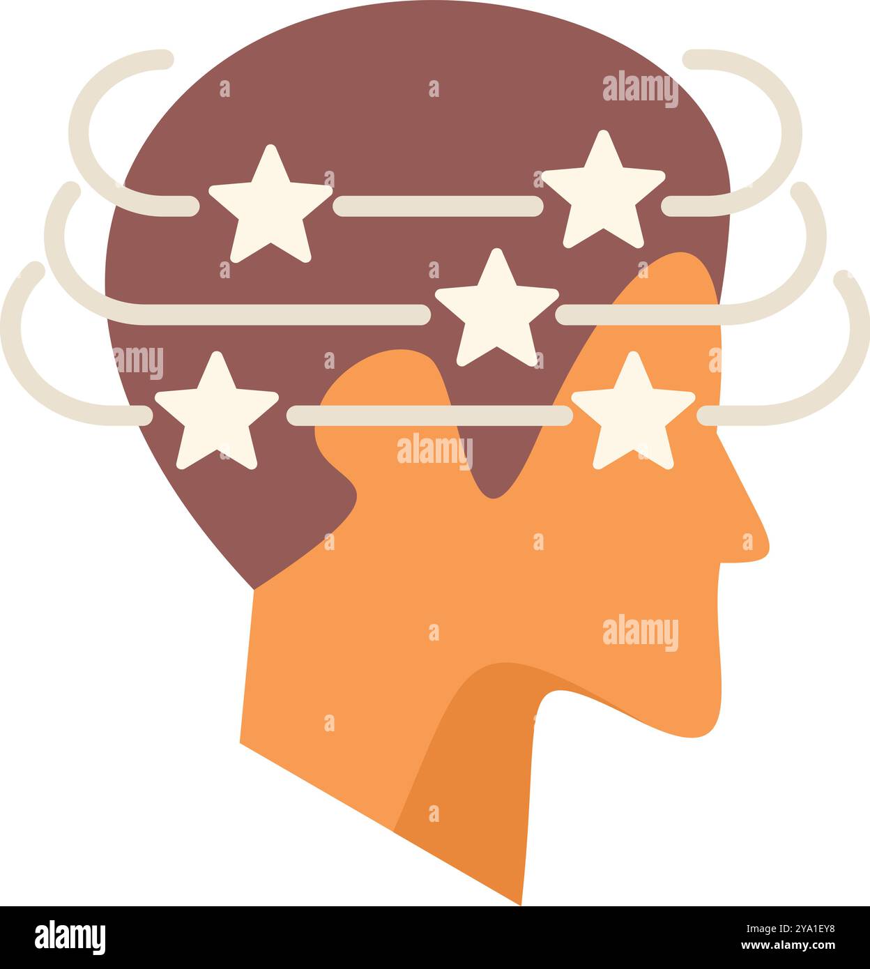 Illustration of a person suffering from vertigo, with their head ...