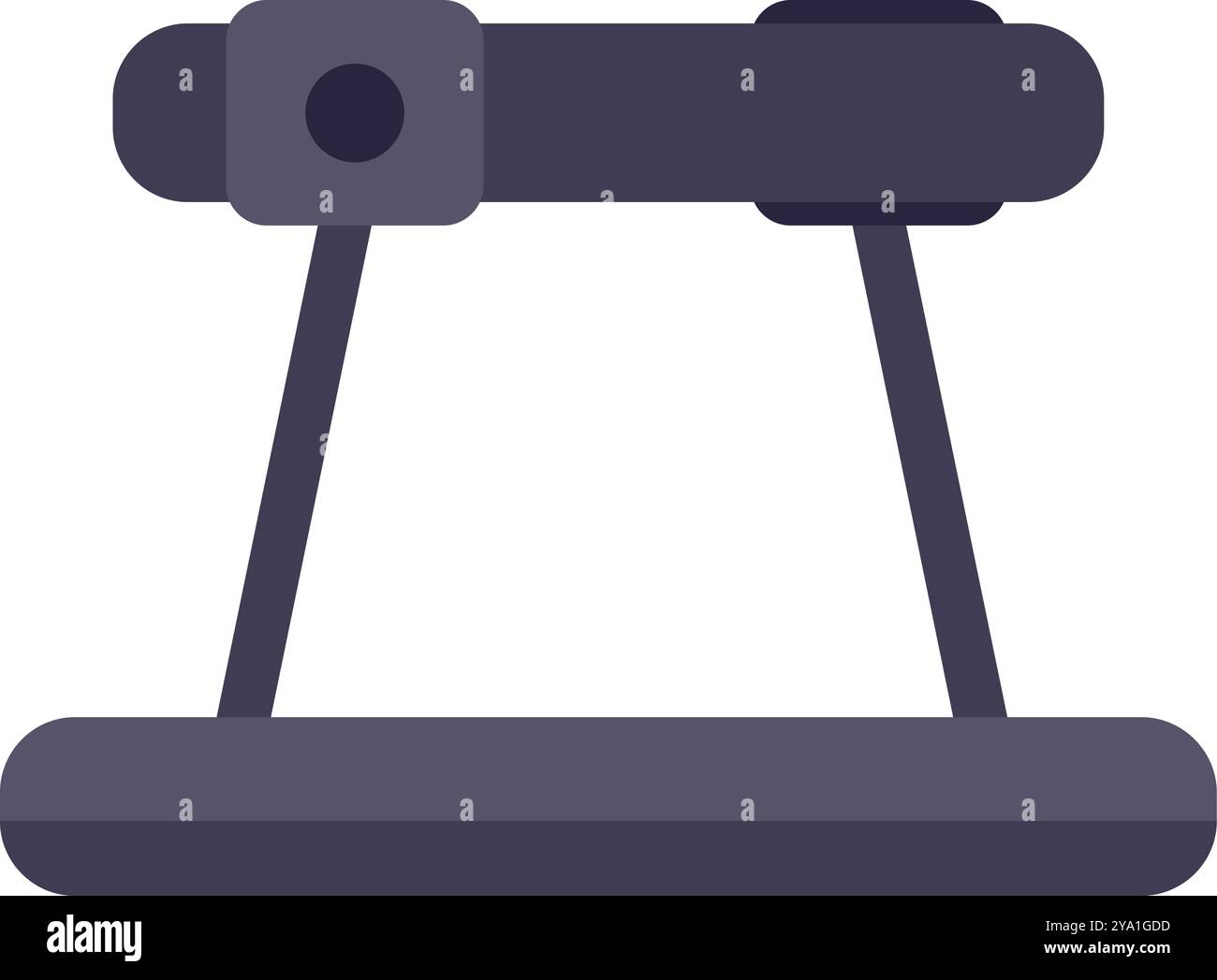Simple illustration of a treadmill, emphasizing the concept of physical ...