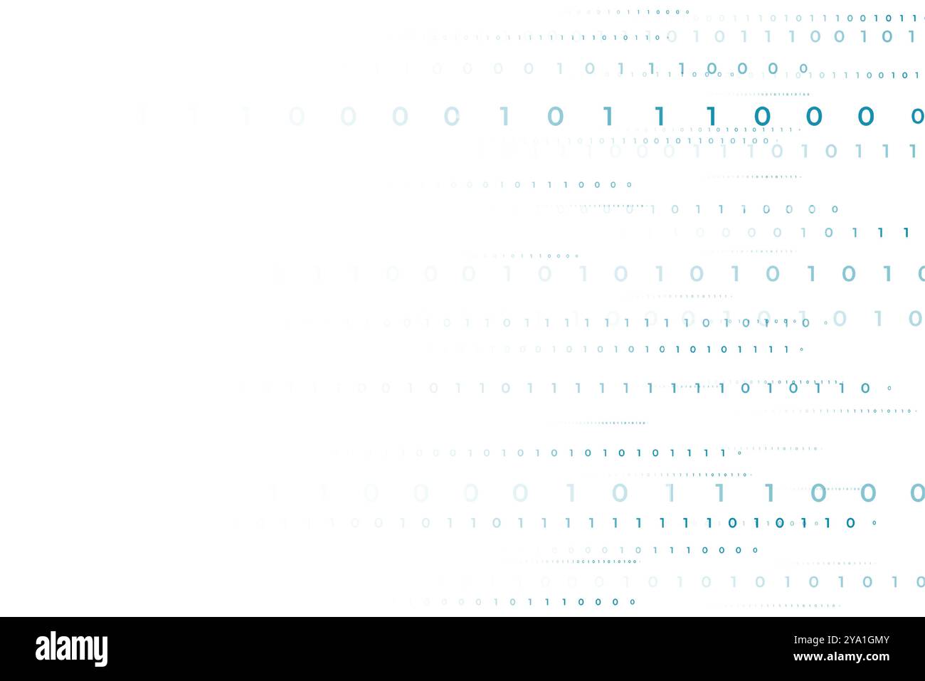 Digital White Background With Binary Code Algorithm Numbers Vector Stock Vector Image And Art Alamy