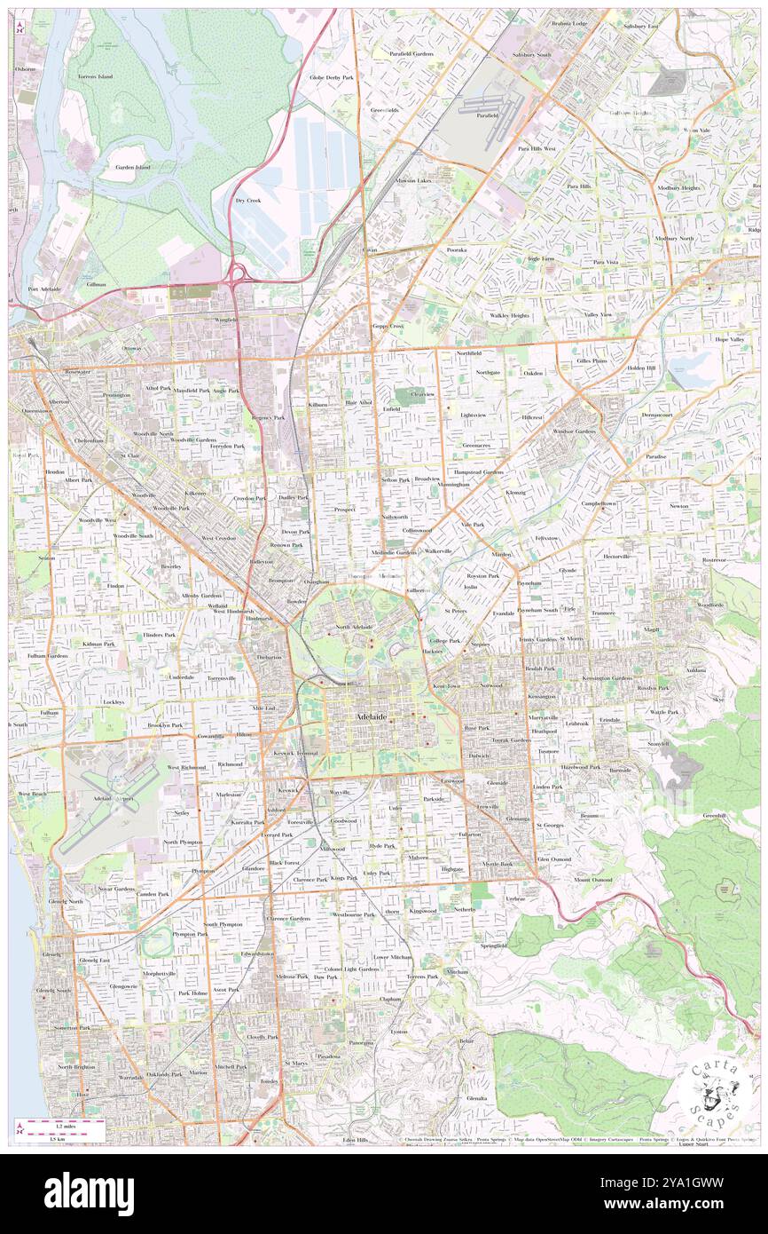 Map of walkerville Cut Out Stock Images & Pictures - Alamy