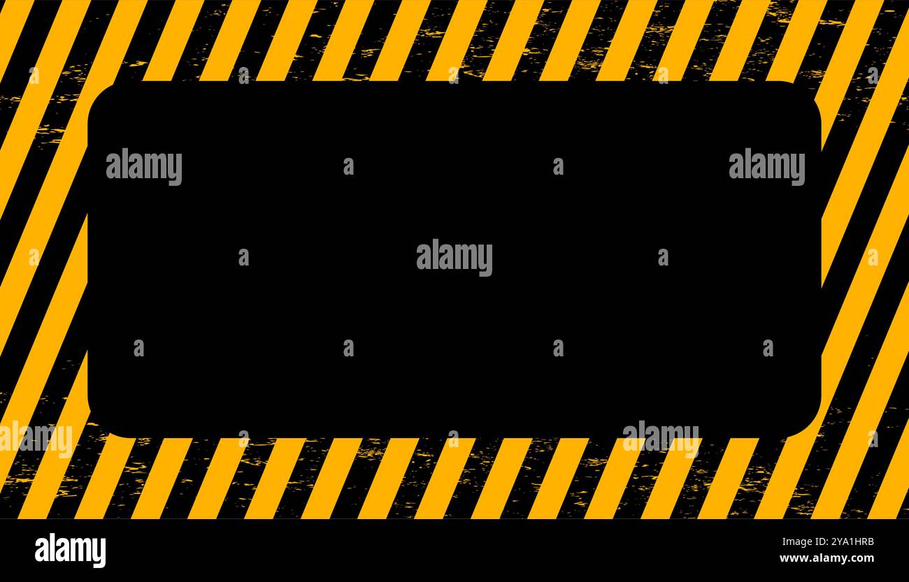 safety caution blank background with yellow and black stripe vector ...
