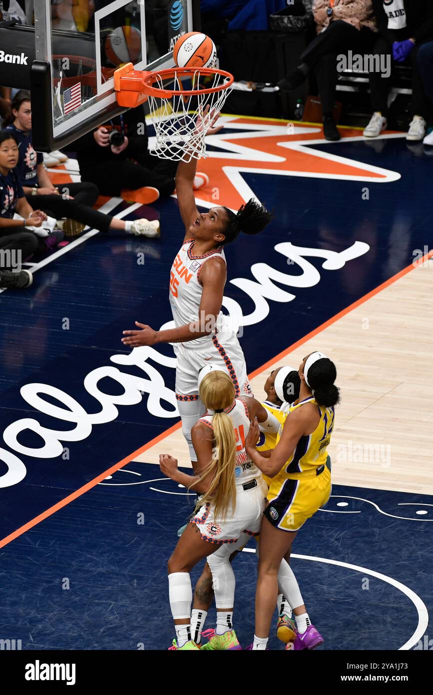 August 20, 2024: Connecticut Sun forward Alyssa Thomas (25) shoots a ...