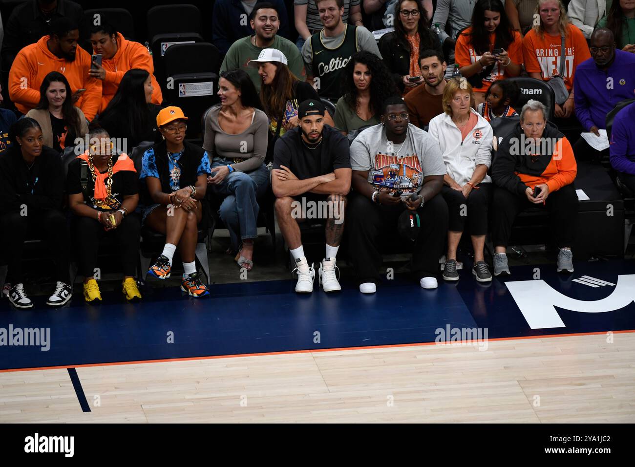August 20, 2024: Boston Celtics forward Jayson Tatum attends a WNBA ...