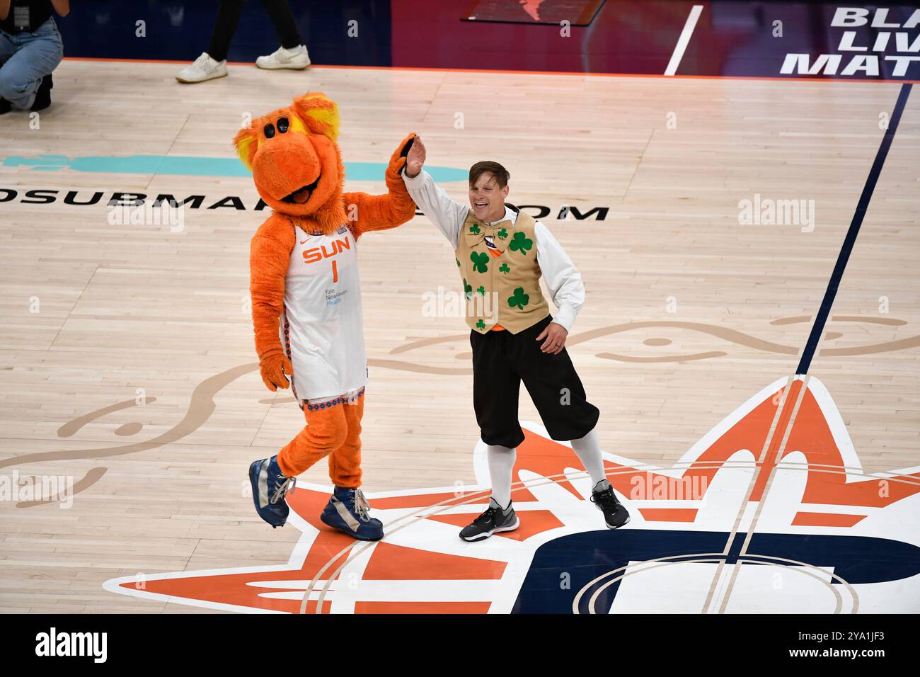 August 20, 2024: The Boston Celtics mascot, Lucky the Leprechaun, and ...