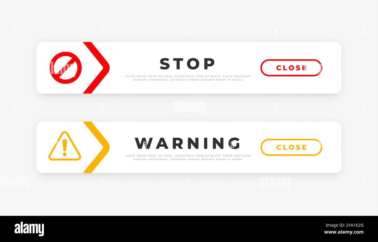modern alert and caution symbol banner for attention vector Stock ...