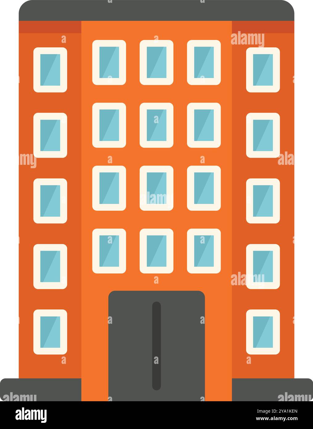 Modern office building with large windows, representing an urban business center Stock Vector ...