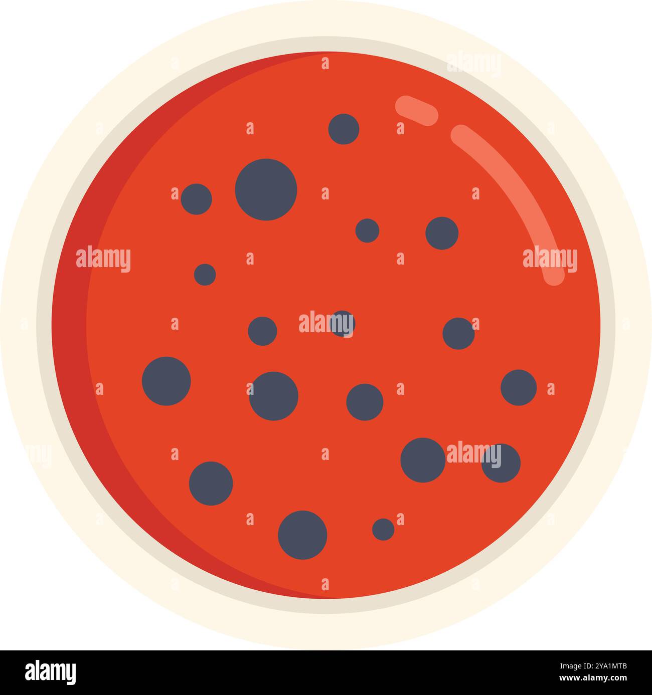 Petri dish containing nutrient agar showing multiple bacterial colonies ...