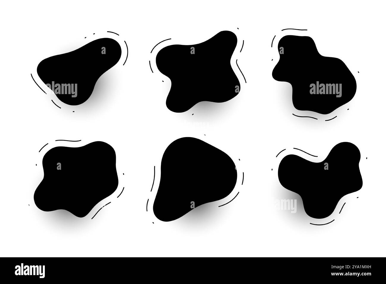 dark black jelly form element in collection vector Stock Vector Image ...