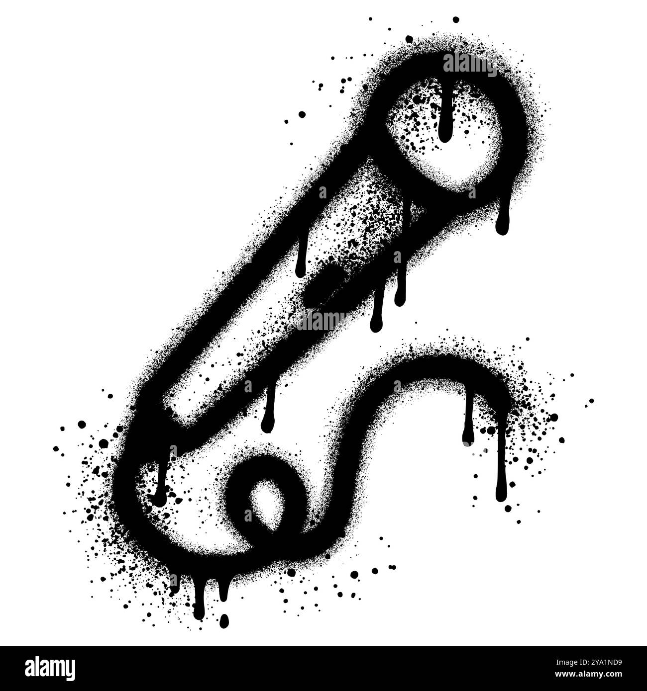 Spray Painted Graffiti microphone Sprayed isolated with a white ...