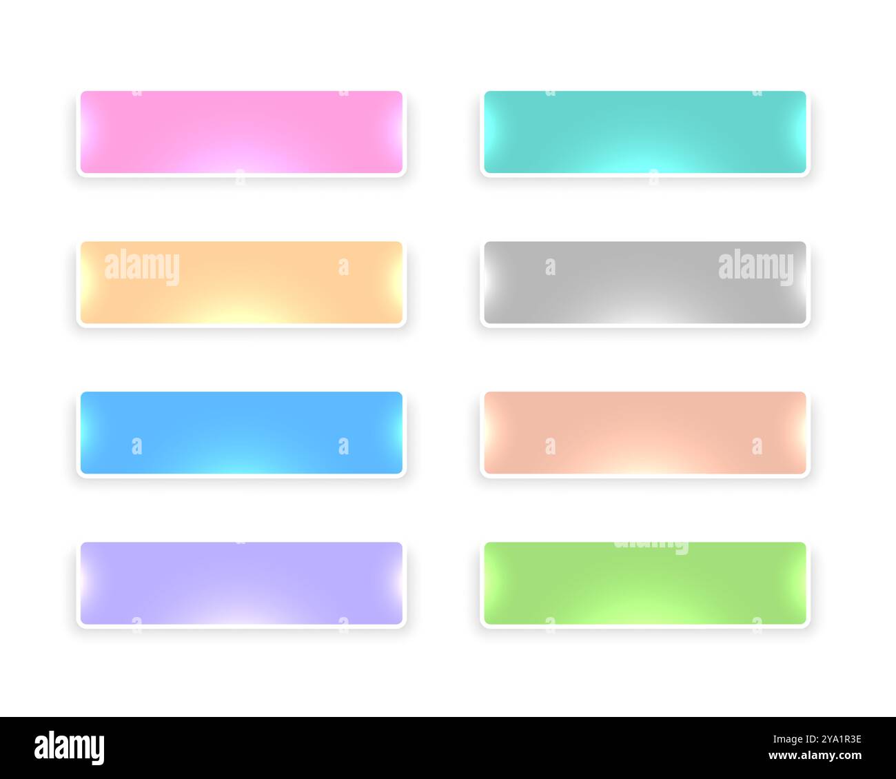 collection of empty web button icon in soft colors vector Stock Vector Image & Art - Alamy