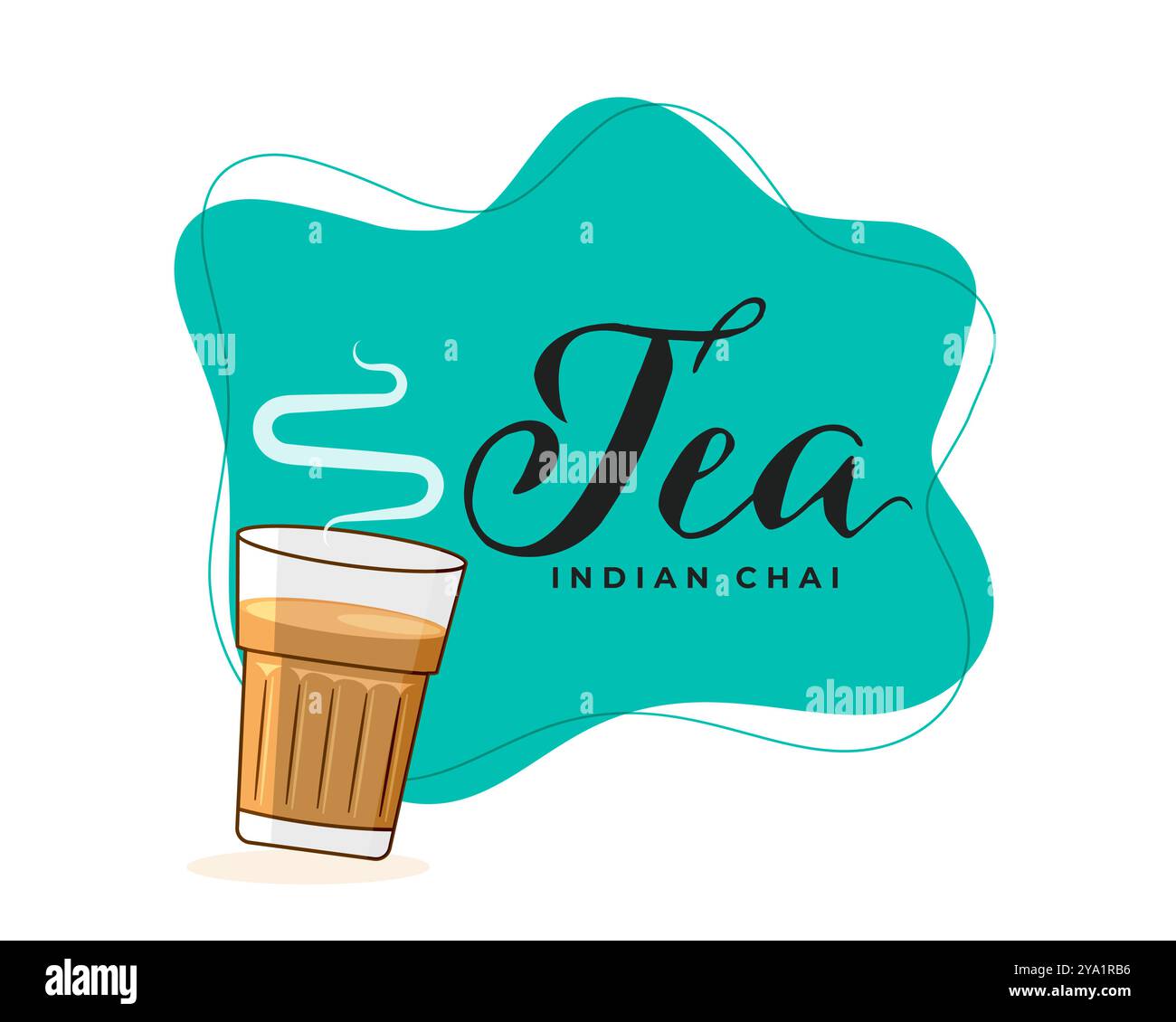 indian tea or chai cup background for business wall print vector Stock ...
