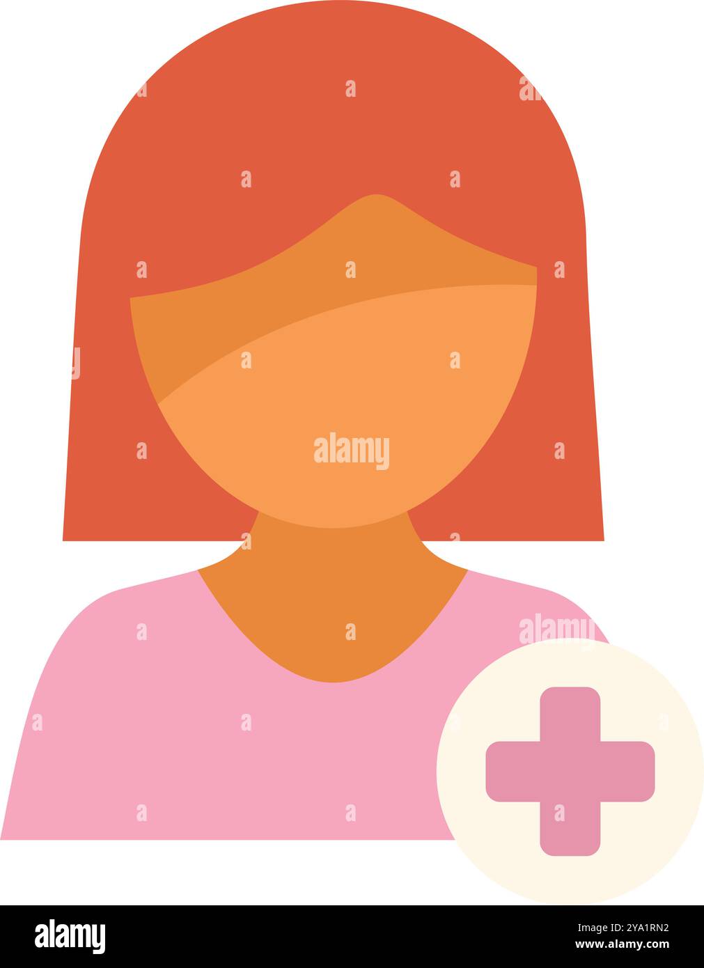 Woman avatar is shown with a plus sign, symbolizing adding a new contact Stock Vector Image ...