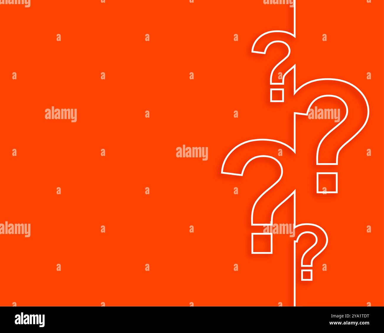 line style question mark sign background with text space vector Stock ...