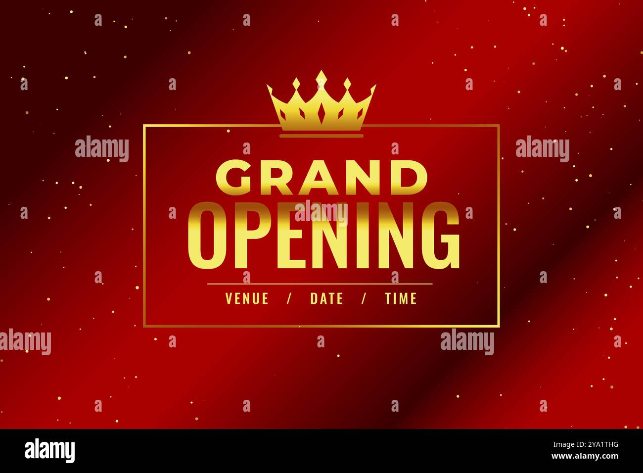 grand opening ceremony background with golden crown design vector Stock ...