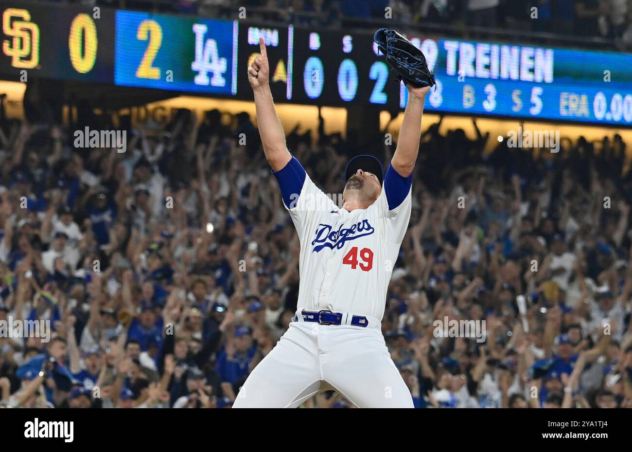 Los Angeles, United States. 11th Oct, 2024. Los Angeles Dodgers closing ...