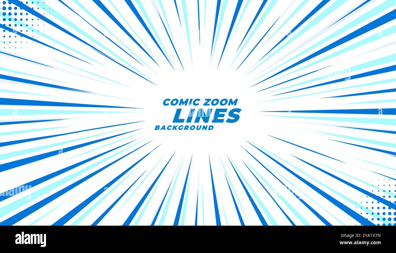 abstract comic anime zoom lines expression banner design vector Stock ...