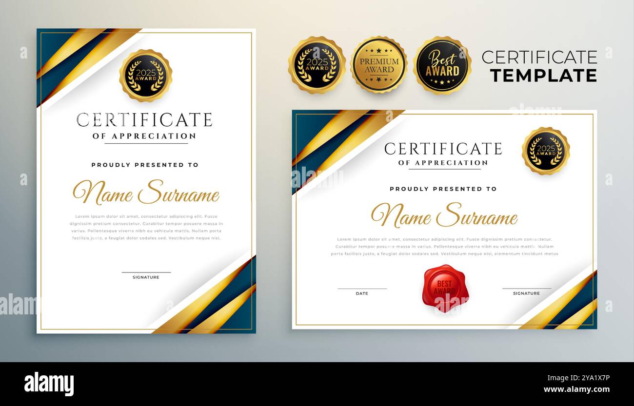 professional certificate of success background for bank or college ...