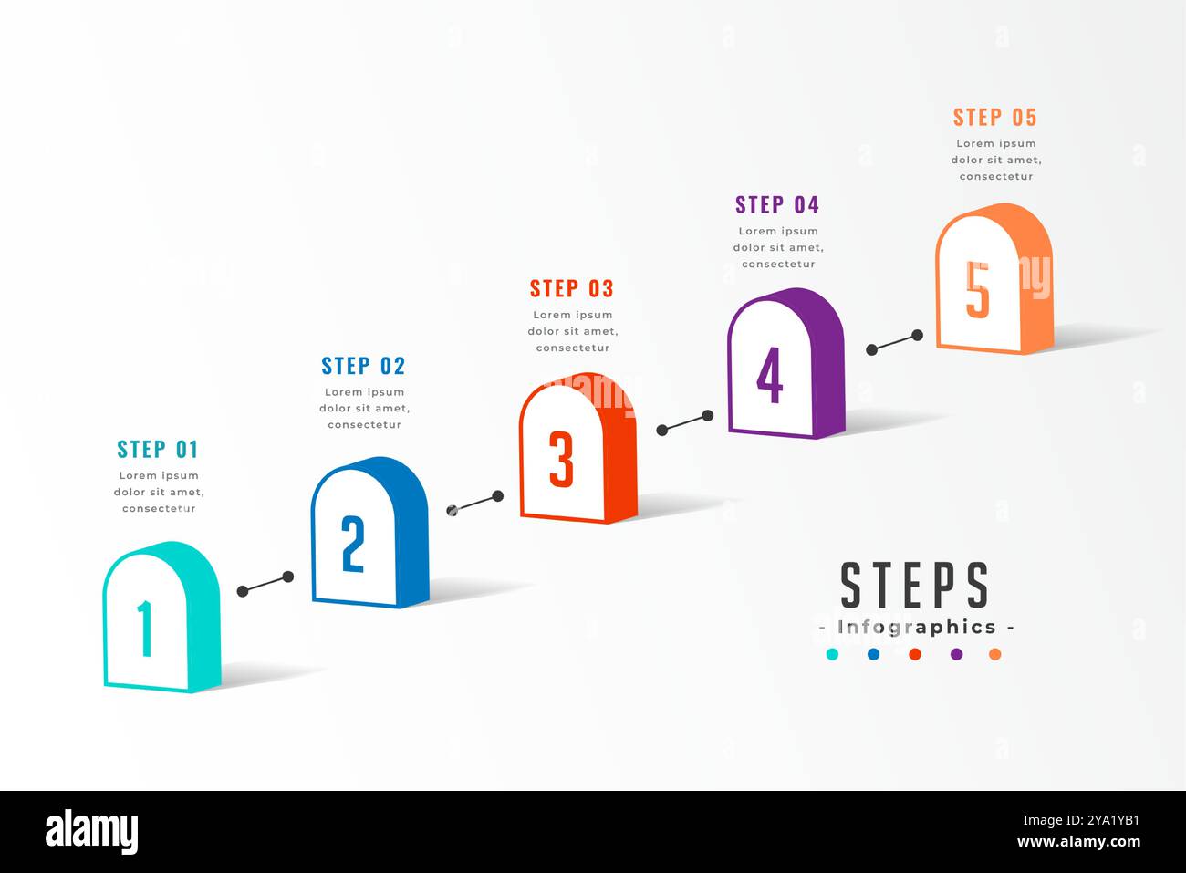Infographic milestone route map hi-res stock photography and images - Alamy