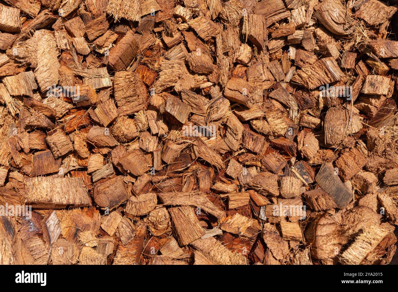 Brown coconut peel chopped nature Ingredient organic Stock Photo - Alamy