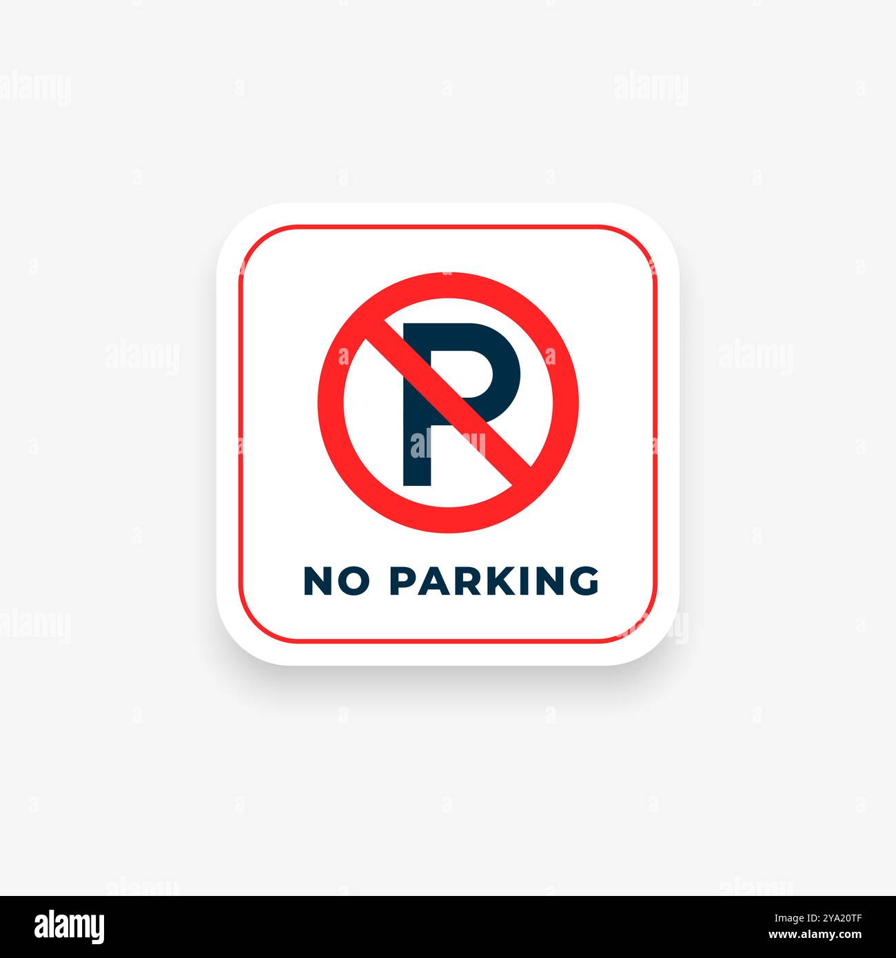 no parking zone or not allowed signboard design vector Stock Vector ...