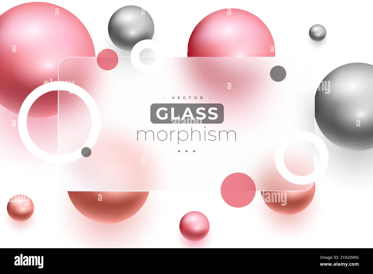 Transparent glassmorphism frame 3d Stock Vector Images - Alamy