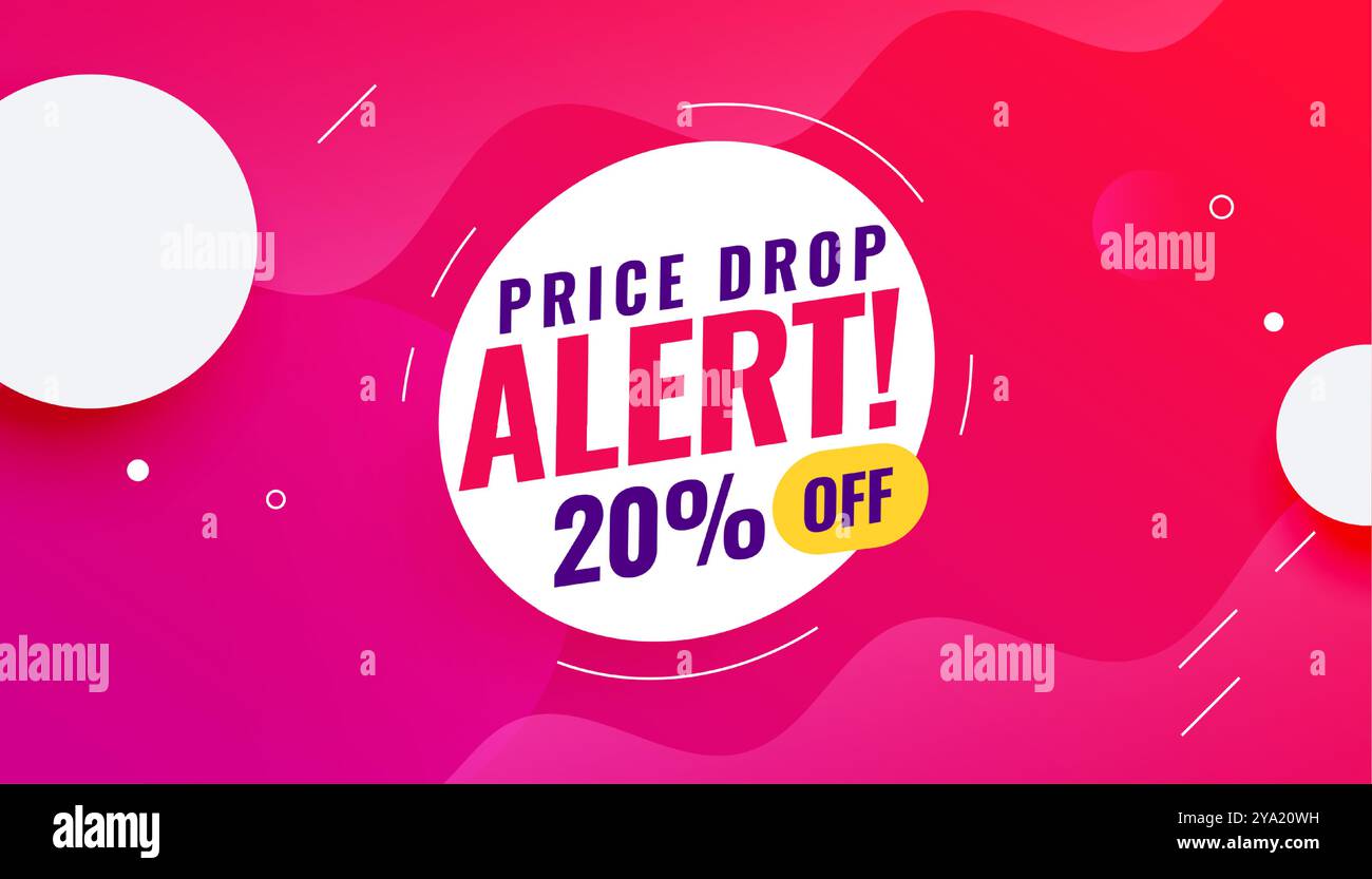 price drop alert holiday banner buy and save upto 20 percent vector ...