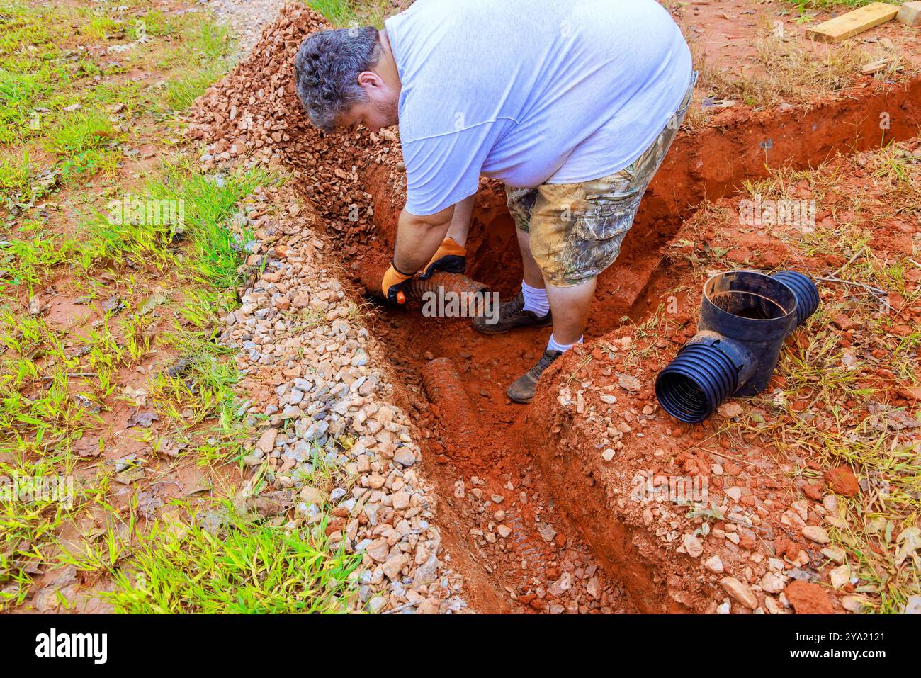 Repaired groundwater system for storm drain systems after damaging ...