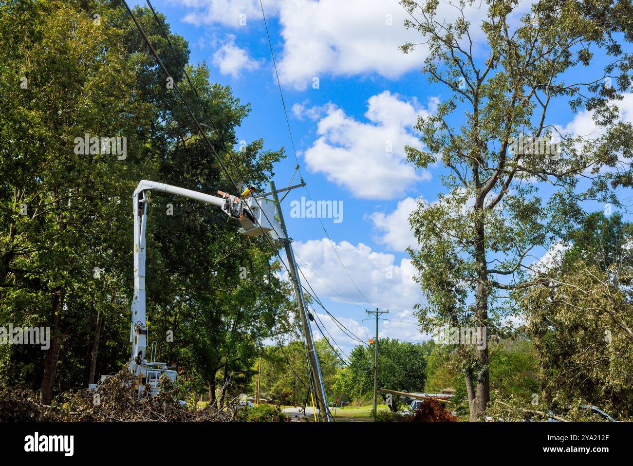 Power has been restored after major violent hurricane damaged power ...