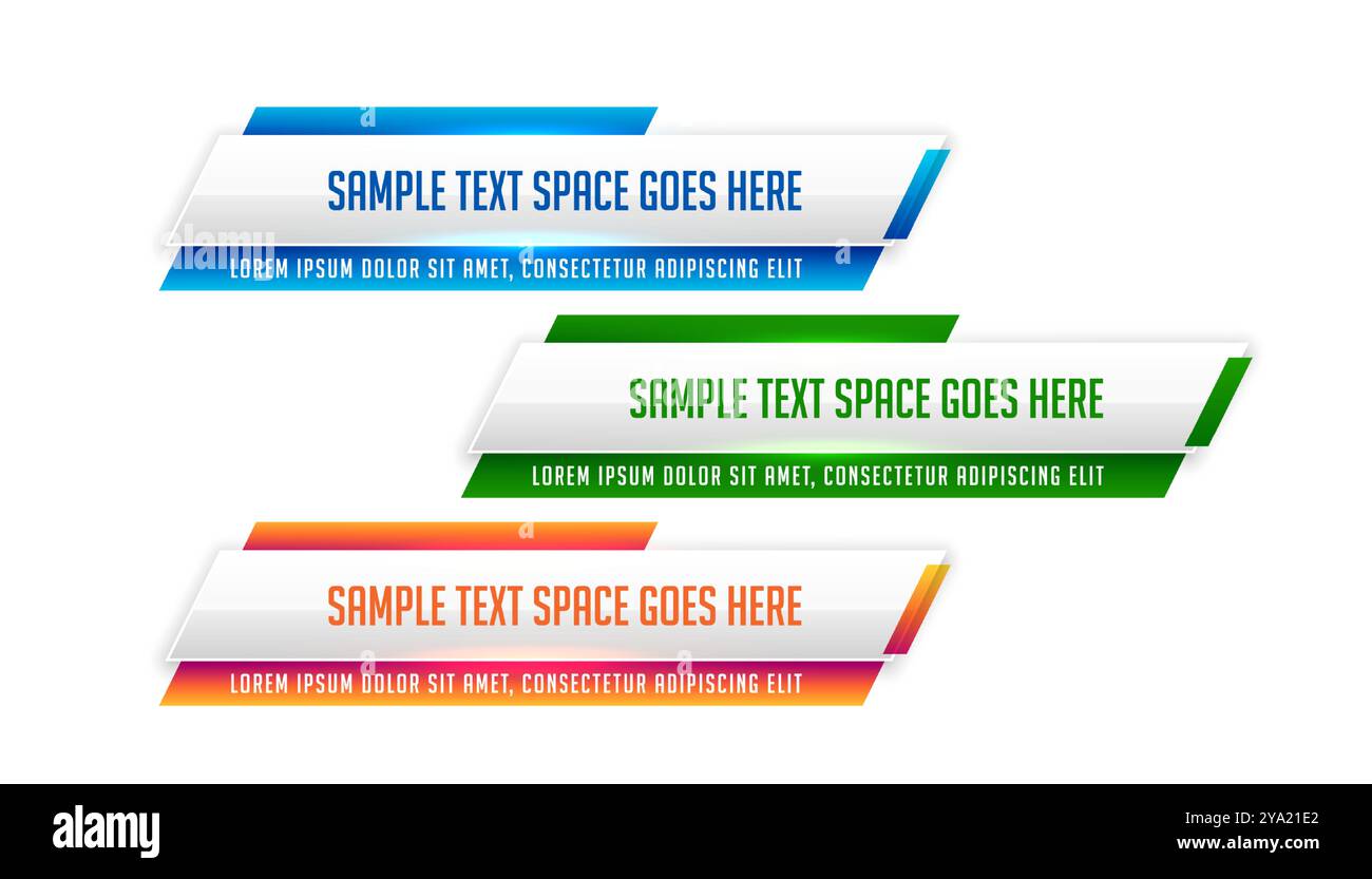 abstract lower third bar channel banner in collection vector Stock Vector Image & Art - Alamy