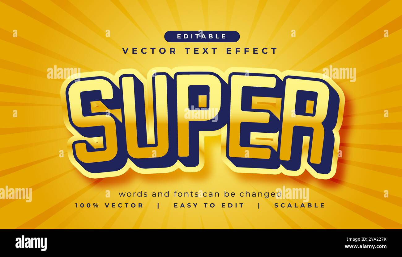 Super editable text effect vector hi-res stock photography and images ...