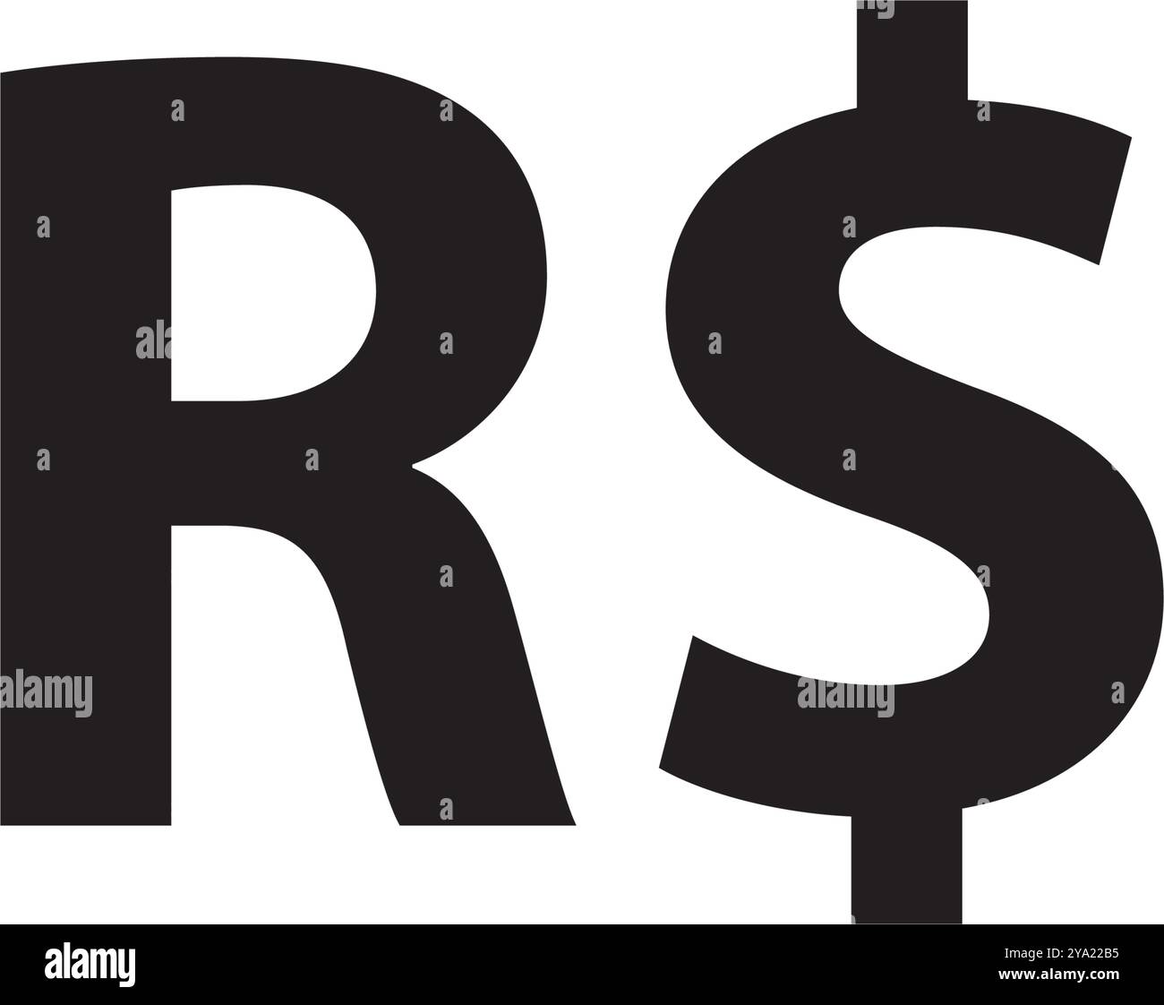 Brazilian real icon symbol isolated on white background. Money vector ...