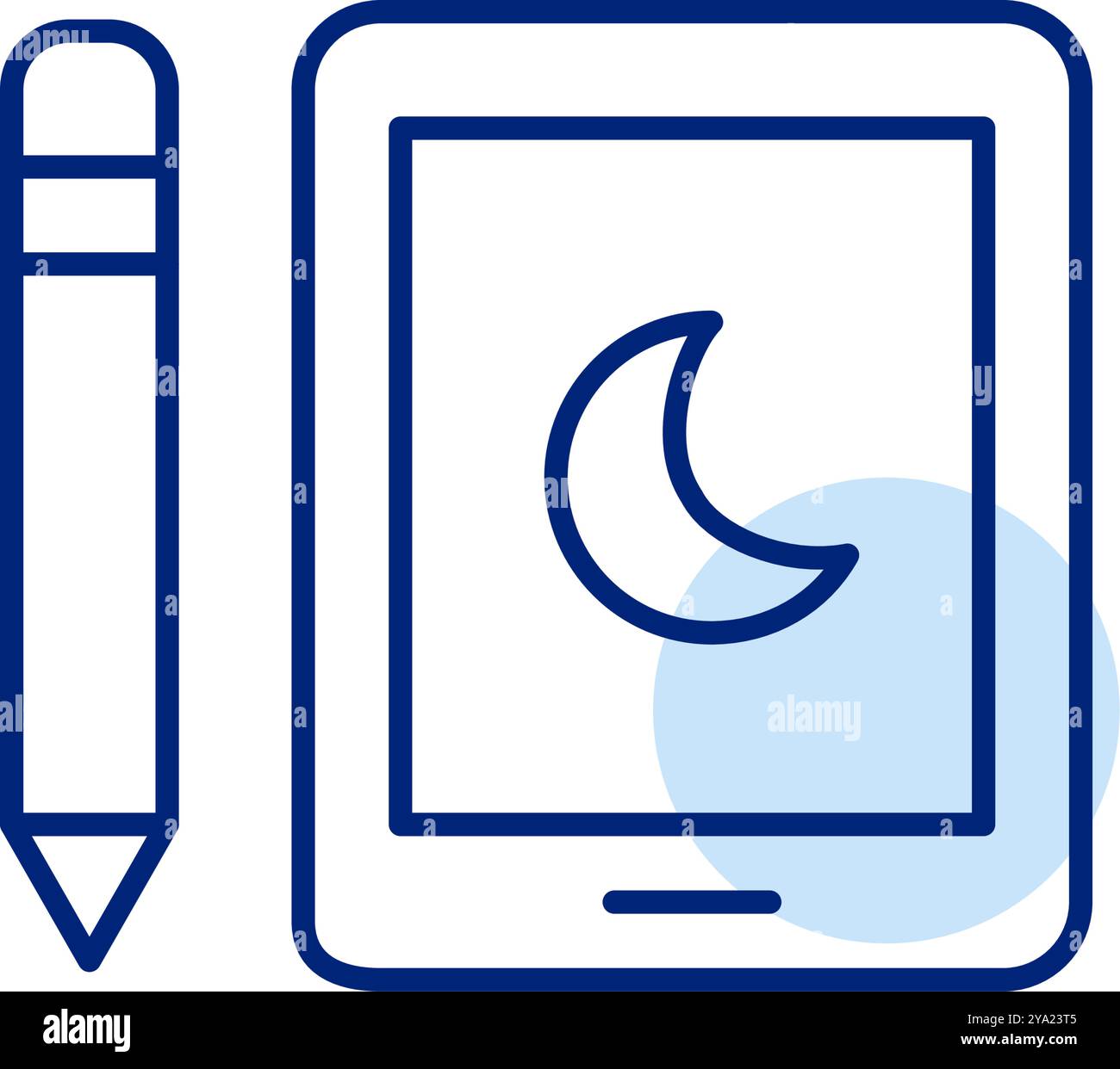 Moon on perfect dark Stock Vector Images - Alamy